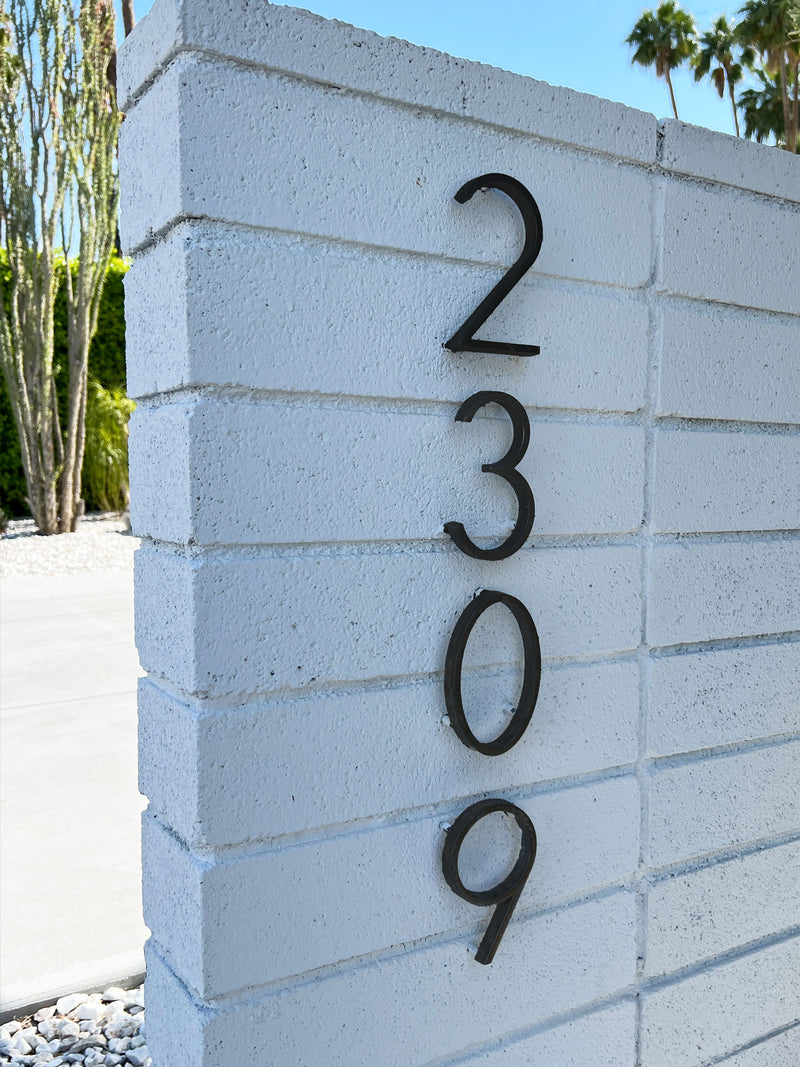 Modern House Numbers - Black, Floating and Flush Mount - Movo Home